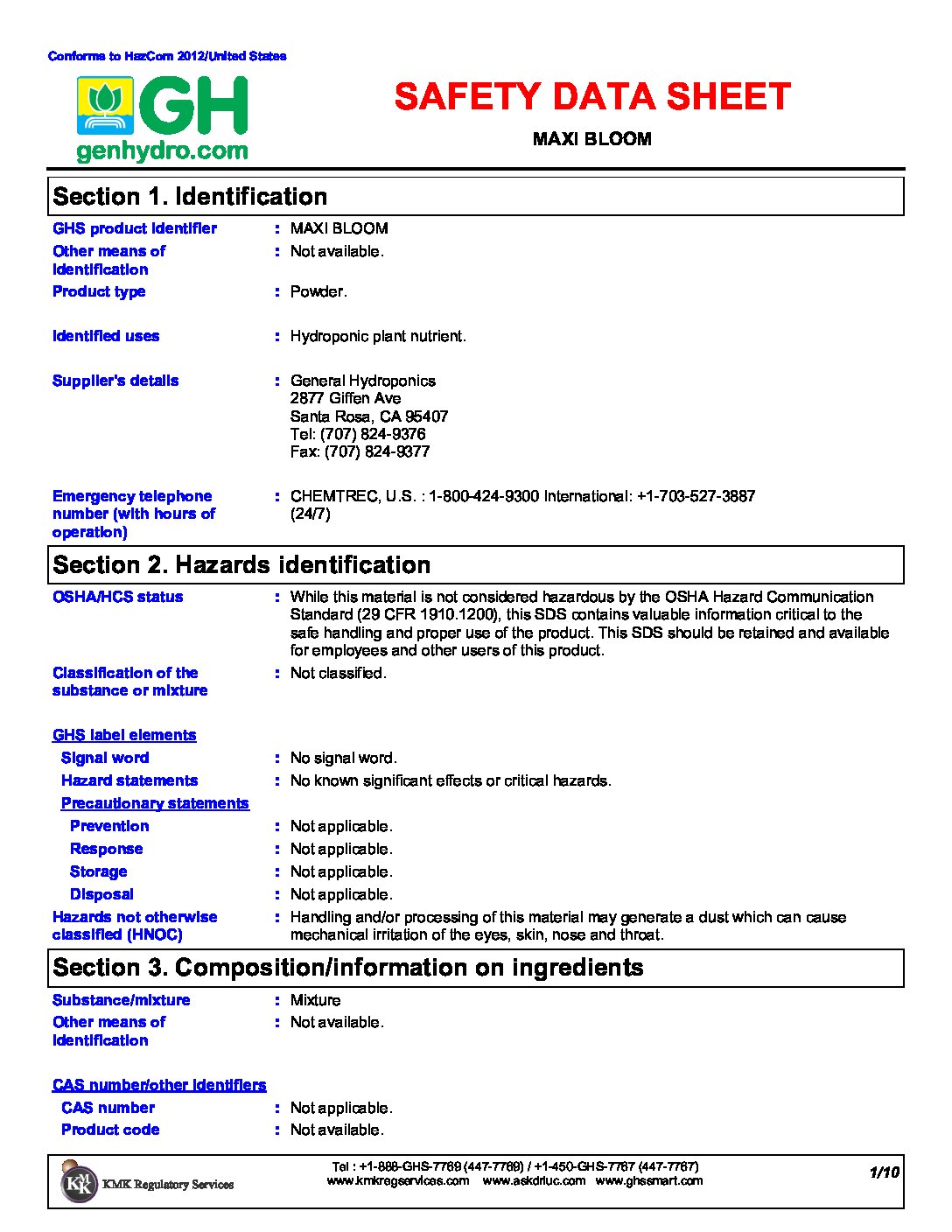 Defguard Safety Data Sheet General Hydroponics